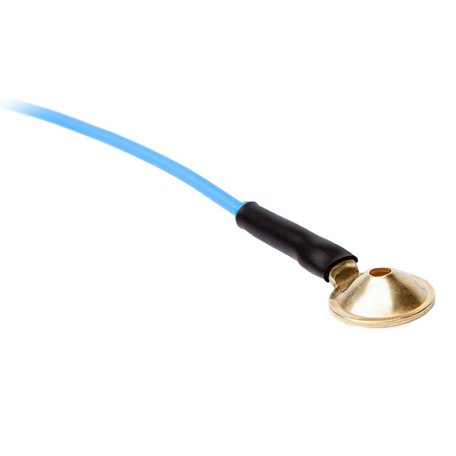 TECHNOMED Gold Plated Electrodes (Au) Adult (10mm) 2.5m (100 inch), 12 pk